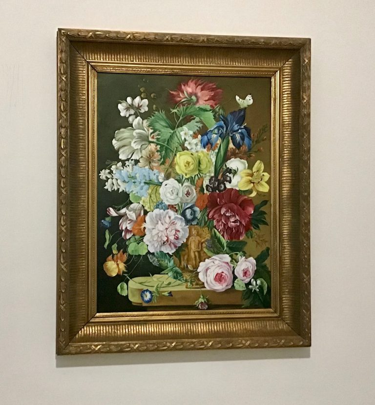 Oil on Canvas signed J Latham in the style of Jan Van Huysum - Second ...