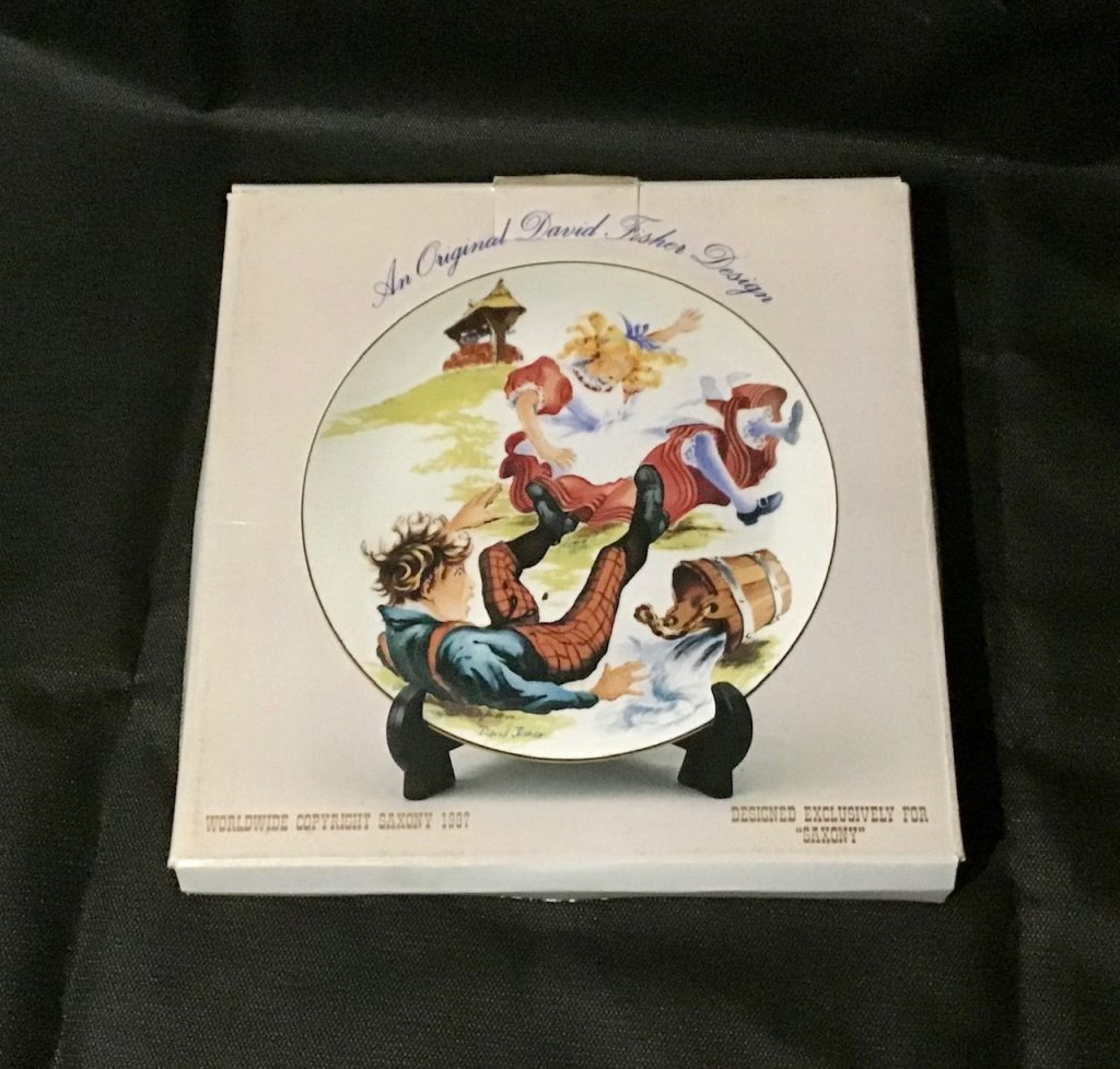 COLLECTION OF FIVE NURSERY RHYME PLATES – MINT CONDITION & BOXED ...