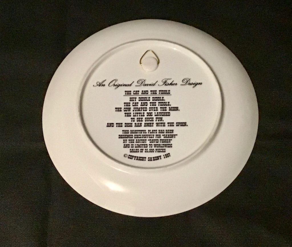 COLLECTION OF FIVE NURSERY RHYME PLATES – MINT CONDITION & BOXED ...