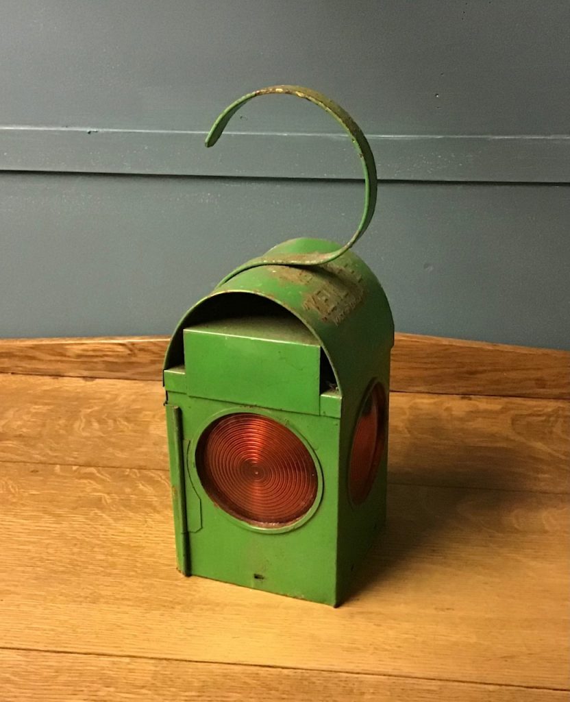 VINTAGE GREEN ROAD LANTERN - Second Chance