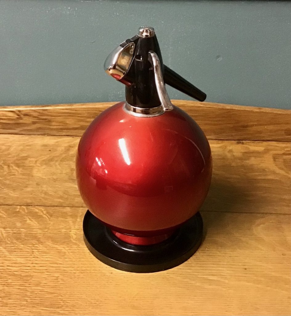 RETRO RED SODA SYPHON WITH BASE - Second Chance